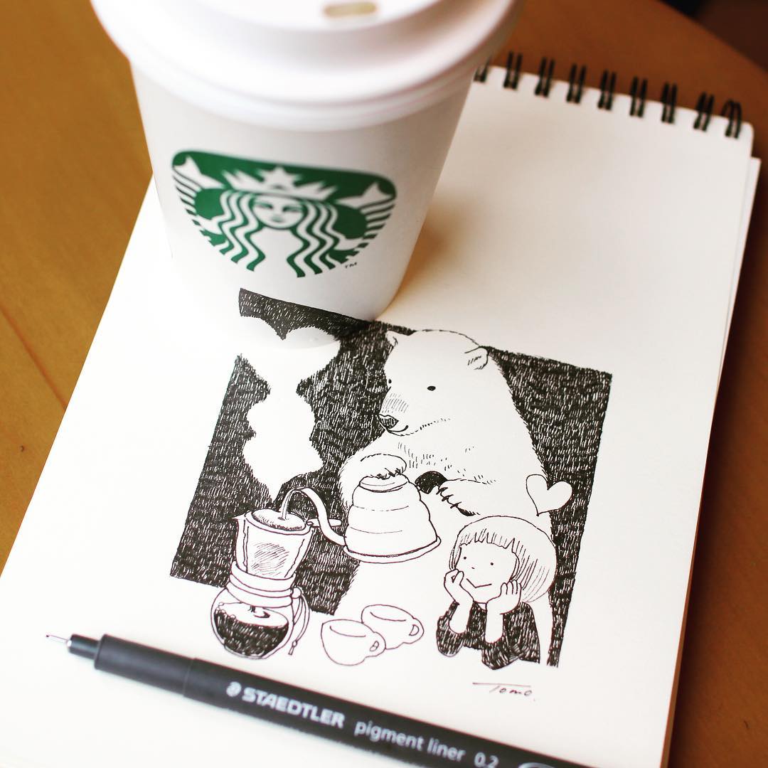 23張療癒系「星巴克杯杯插畫」 每一口咖啡都讓人超幸福♥ | TEEPR 亮新聞