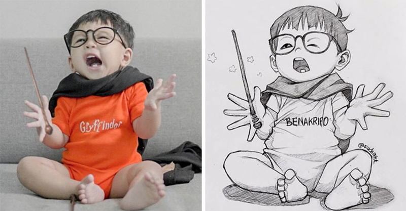 23張「把真人變成動漫角色」可愛插畫 | TEEPR 亮新聞