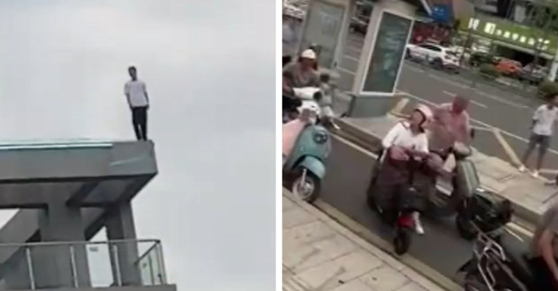 站頂樓哭泣 67歲翁起鬨「跳啊！你不跳不是人」逼死24歲年輕人 | TEEPR 亮新聞