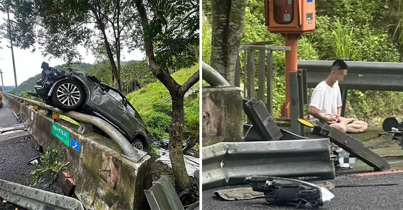 武俠高手？國道衝出護欄翻車 24歲駕駛路肩「打坐療傷」 | TEEPR 亮新聞