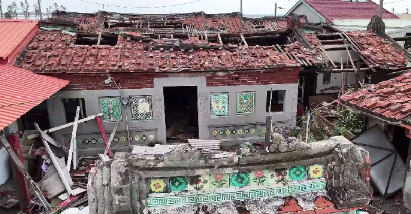 丹娜絲颳16級強風 台南七股「幾乎遭滅村」空拍影片流出 | TEEPR 亮新聞